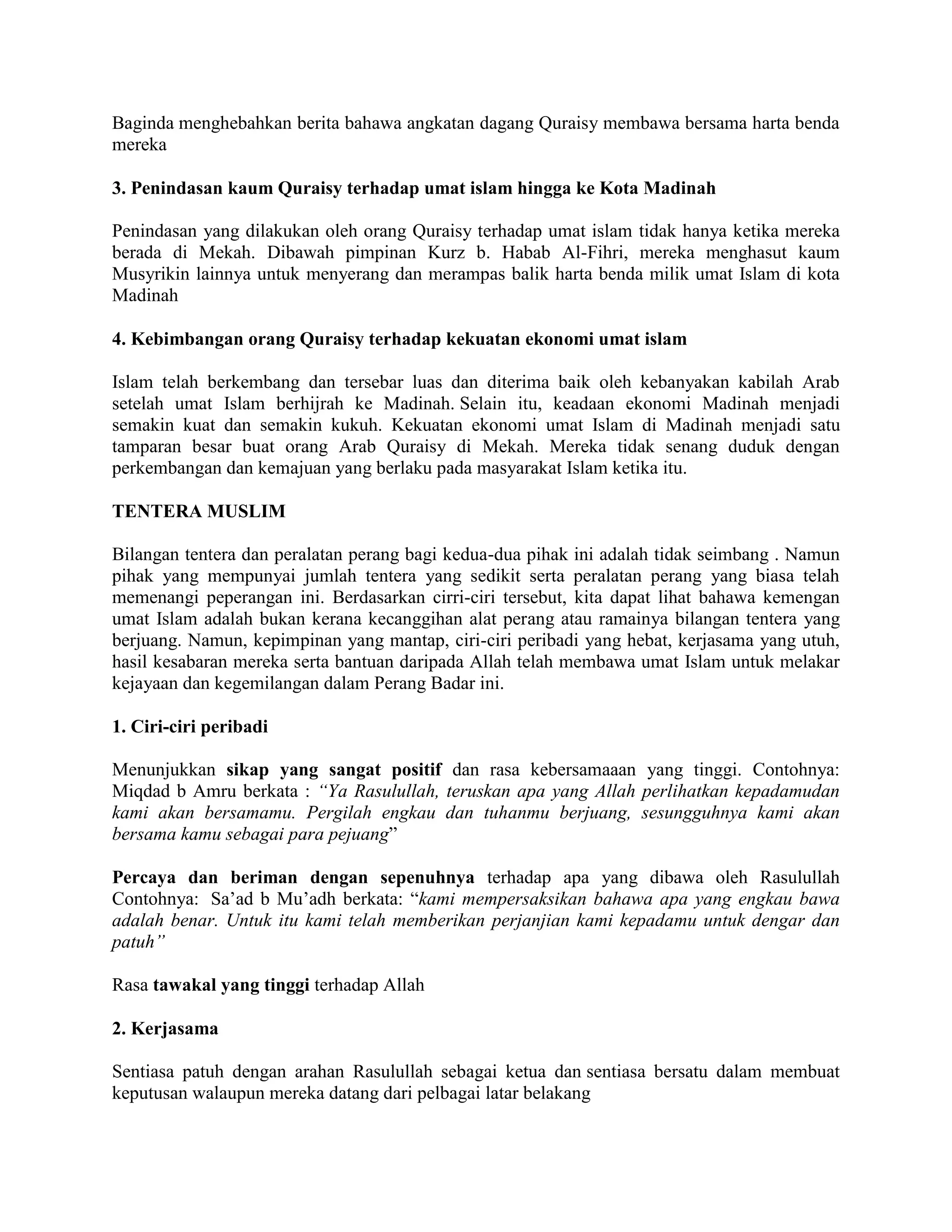 Analisis perang badar | PDF