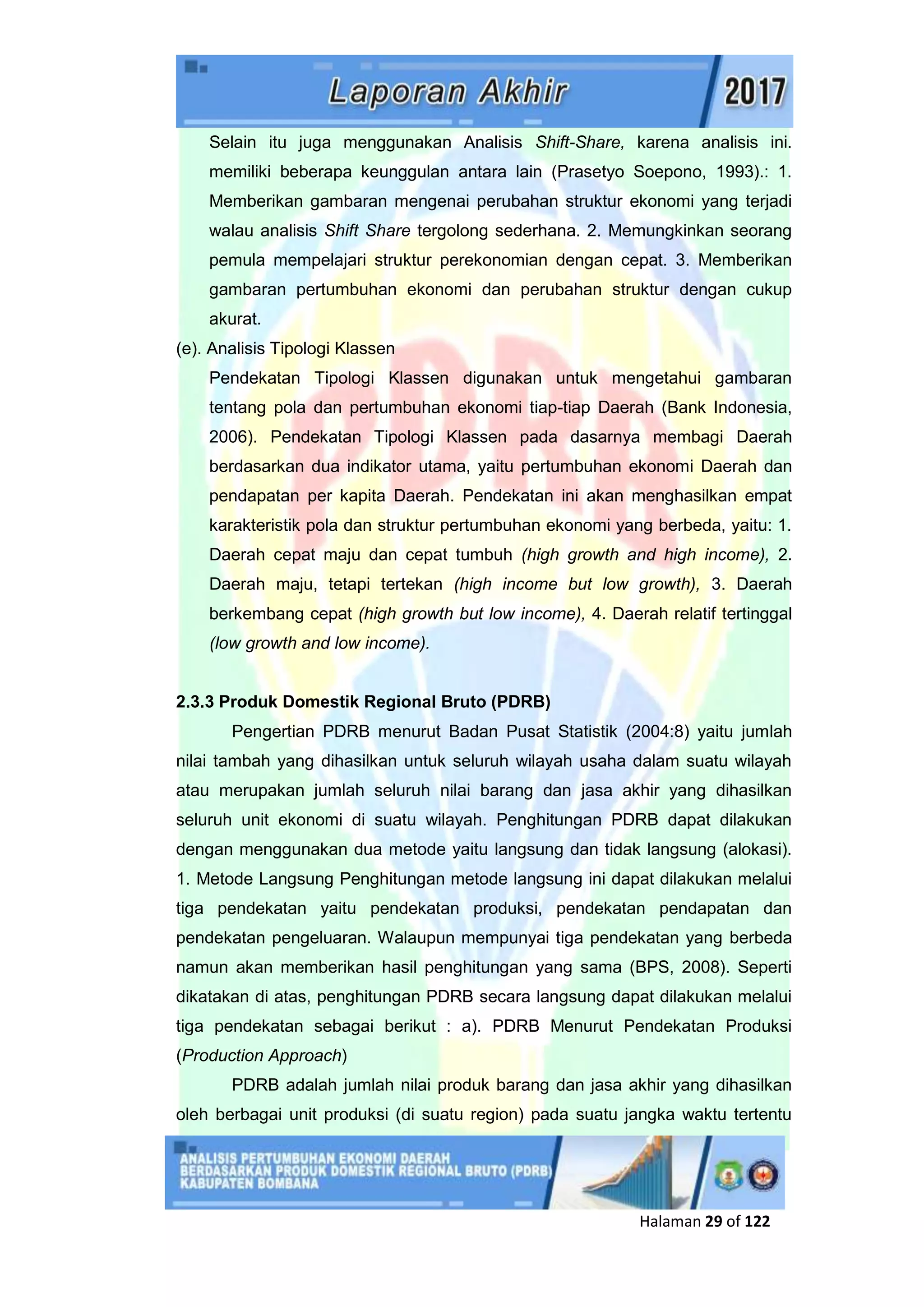 Analisis pertumbuhan ekonomi berdasarkan pdrb kab bombana | PDF