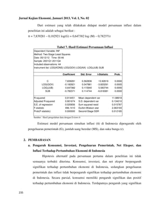 Analisispertumbuhanekonomiinvestasiinflasidiindonesia 131228063714-phpapp01 | PDF