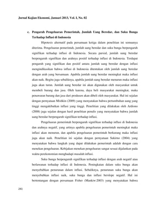 Analisis pertumbuhan ekonomi, investasi, inflasi di indonesia | PDF