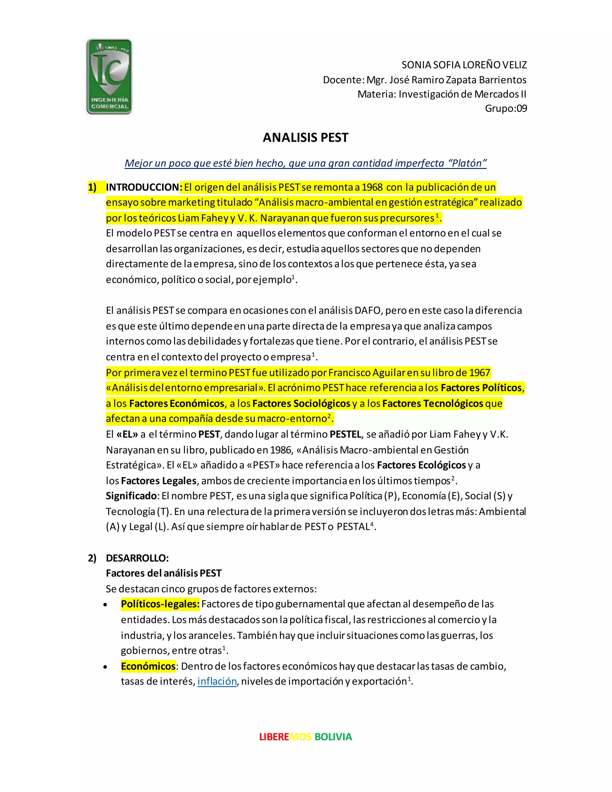 Analisis PEST | PDF
