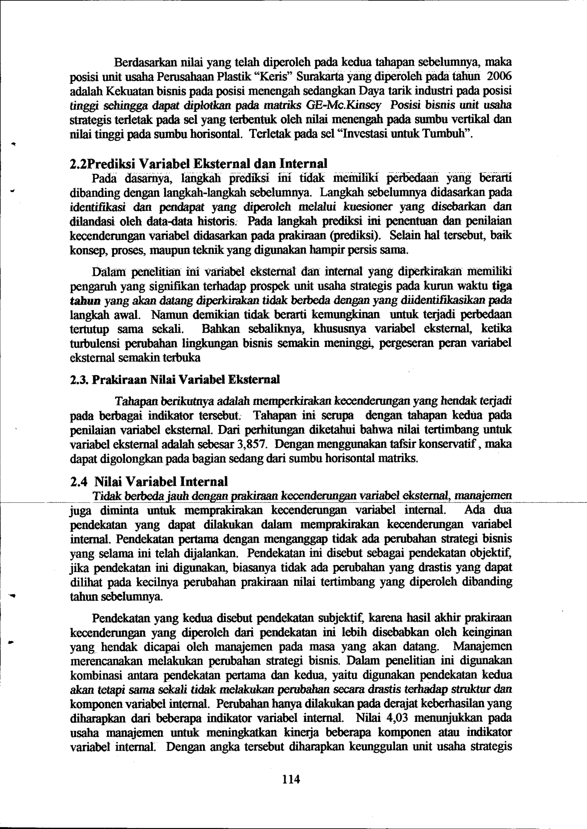 Analisis poerofolio dengan matriks ge mc | PDF