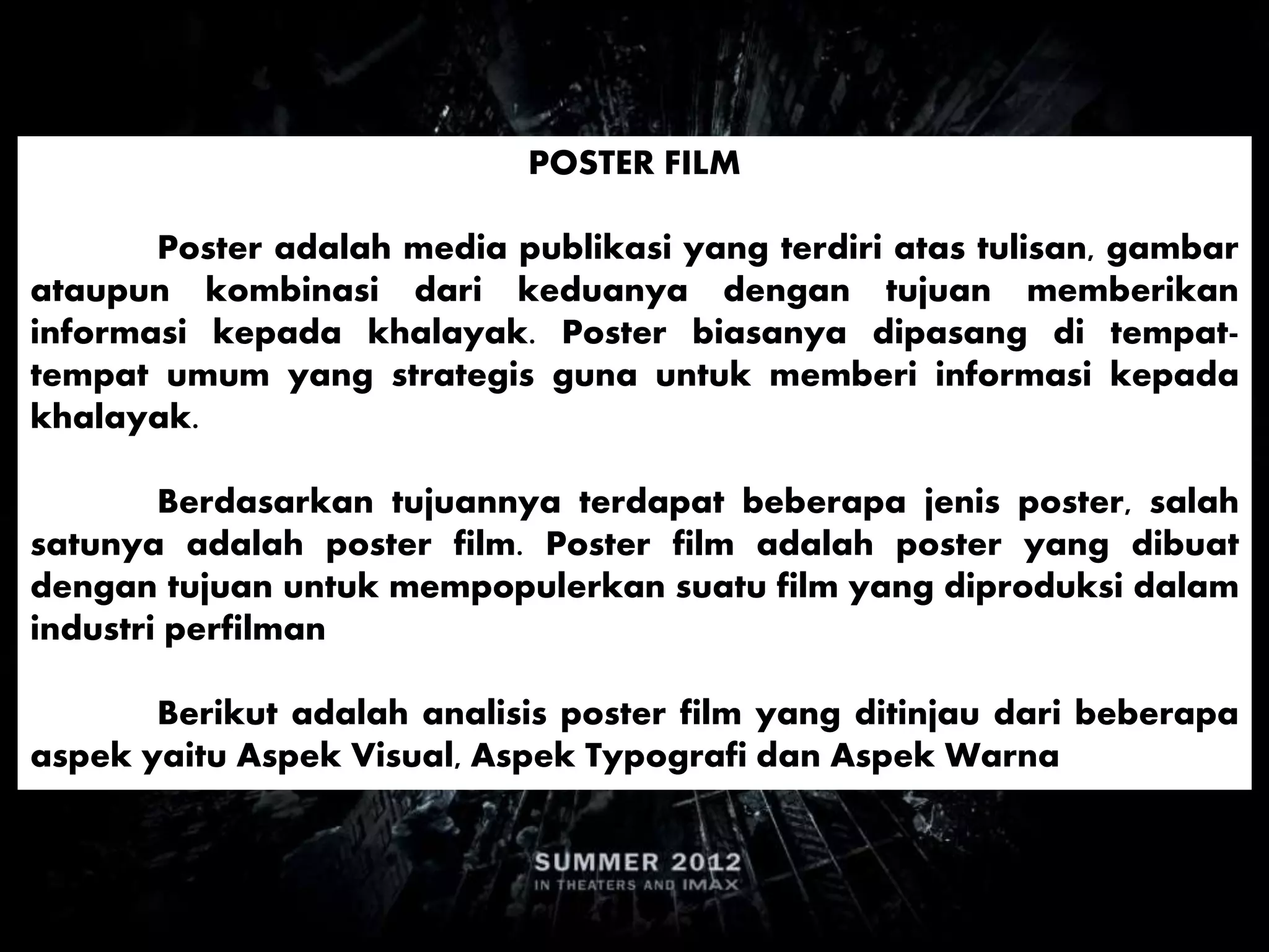 Analisis Poster Film | PPTX