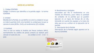 Analisis precio unitario | PPTX