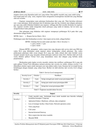 Analisis Problem Management Pada IT Helpdesk Dengan Implementasi ITSM ...