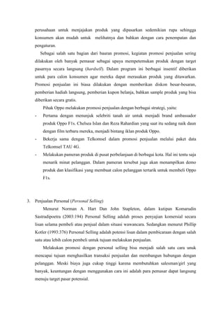 Analisis promotion mix dalam iklan oppo f1s | PDF