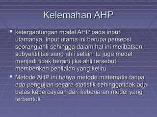 Presentasi Tentang AHP | PPT