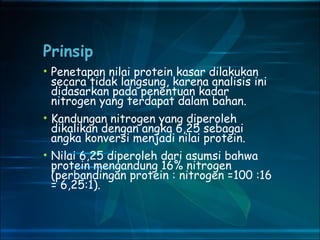Analisis Protein dan Senyawa Bernitrogen | PPT