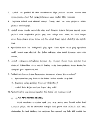 Analisis proyek pembangunan kehutanan | DOCX