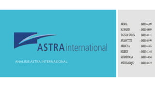 Analisis pt. astra internasional mb 38-01 | PPTX