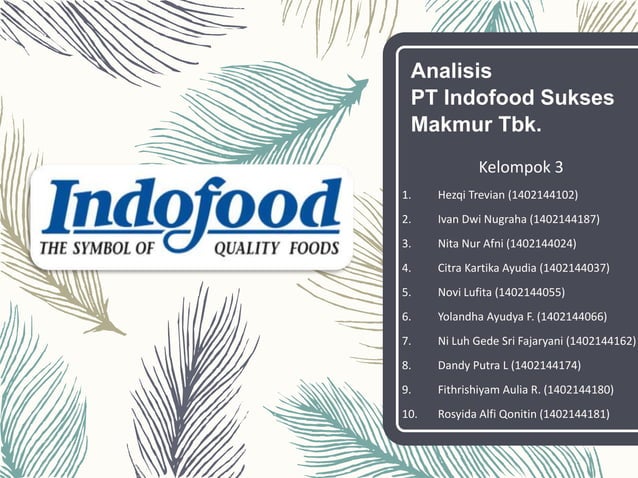 Analisis PT Indofood kelompok 3 | PPTX