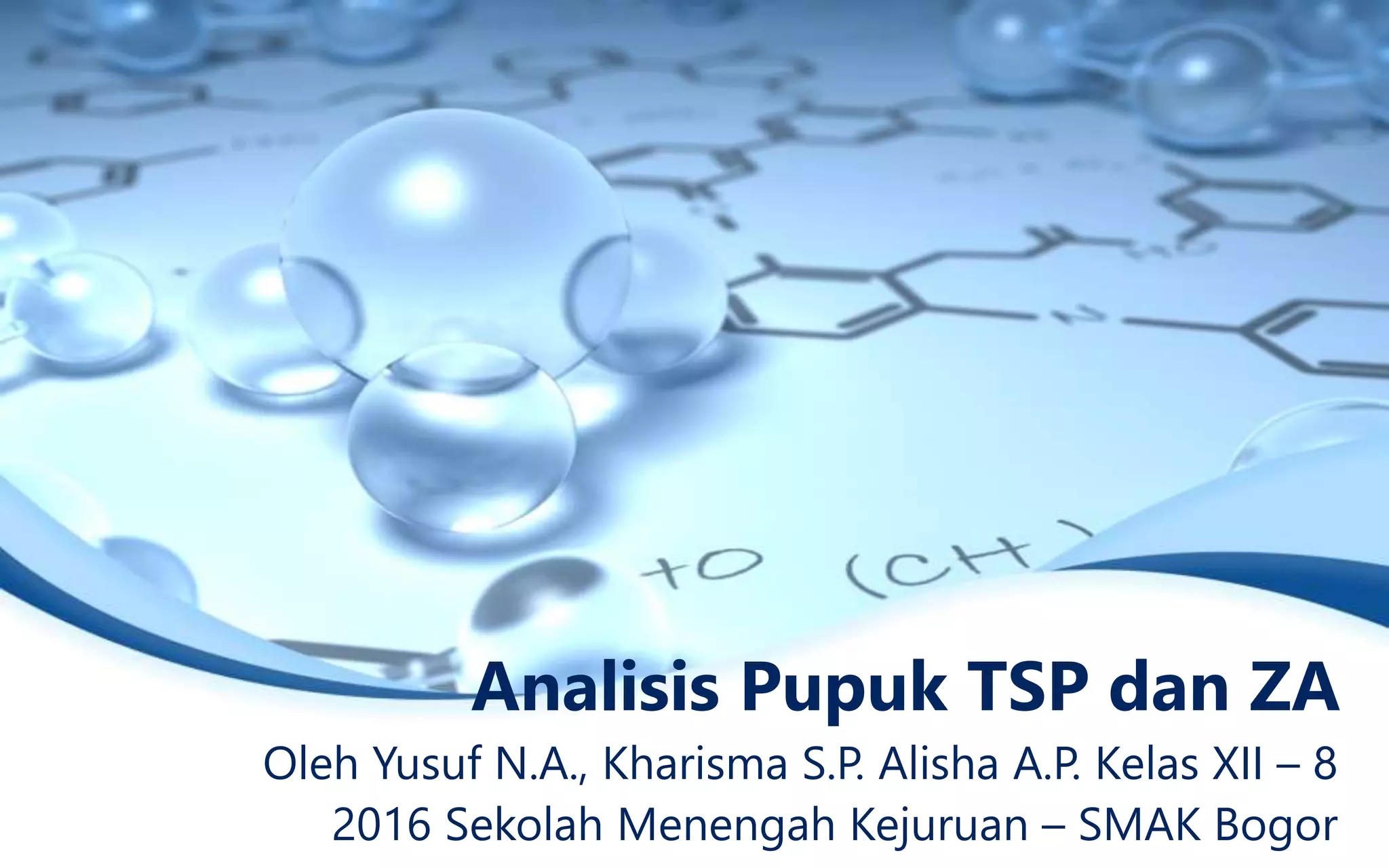 Analisis Pupuk ZA dan TSP | PPTX