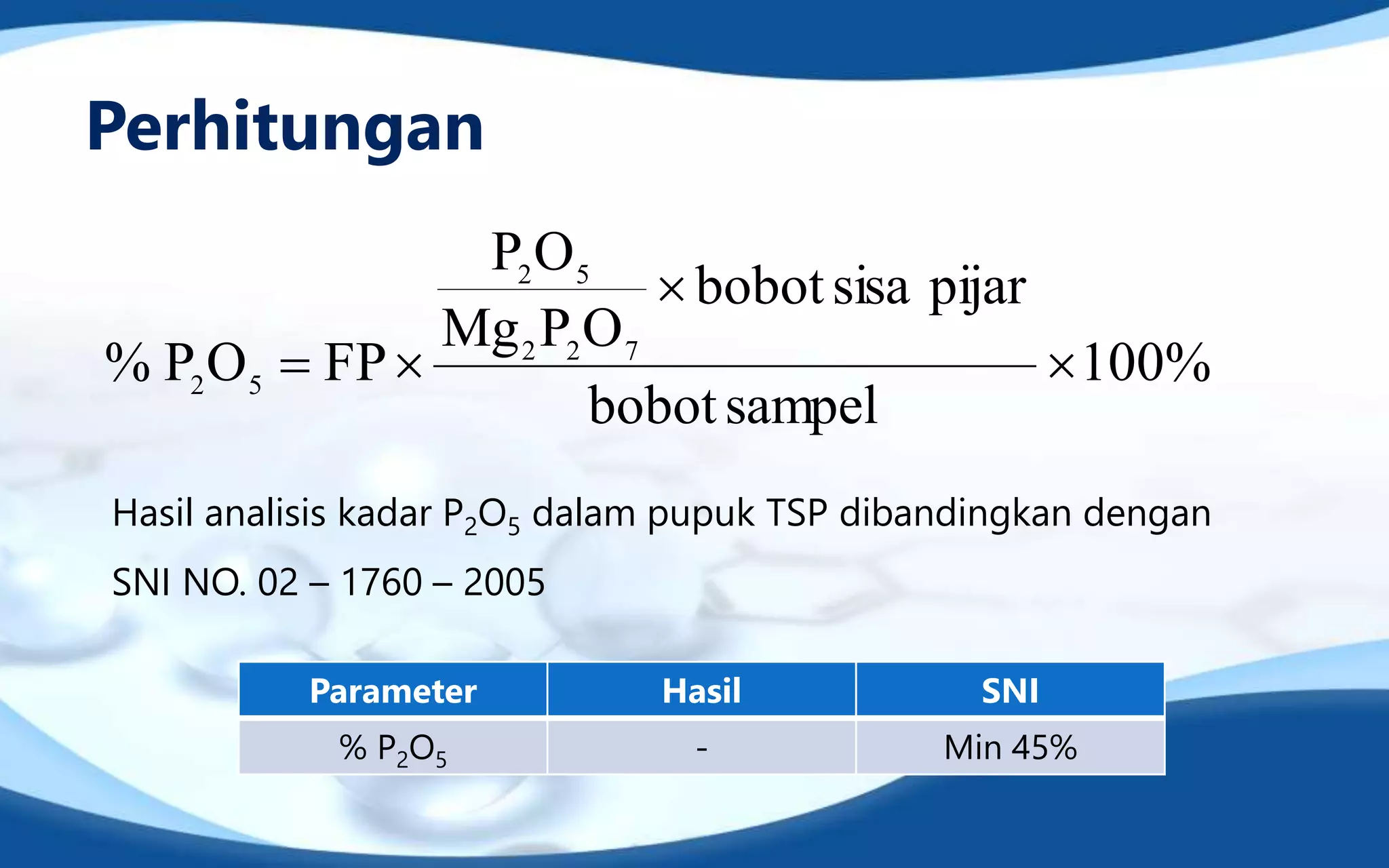 Analisis Pupuk ZA dan TSP | PPTX