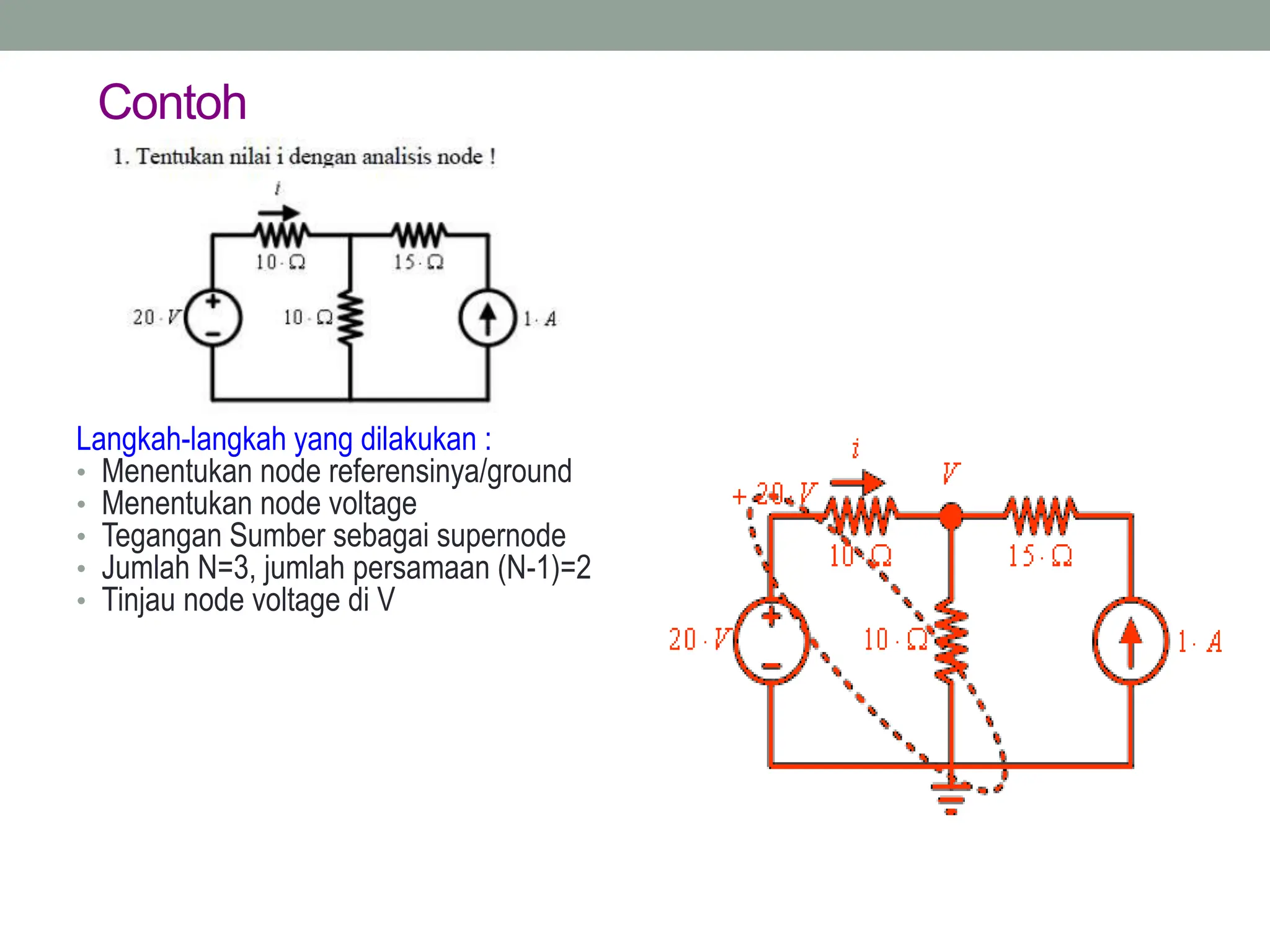 Analisis Rangkaian Node dan contoh contoh soal | PPT