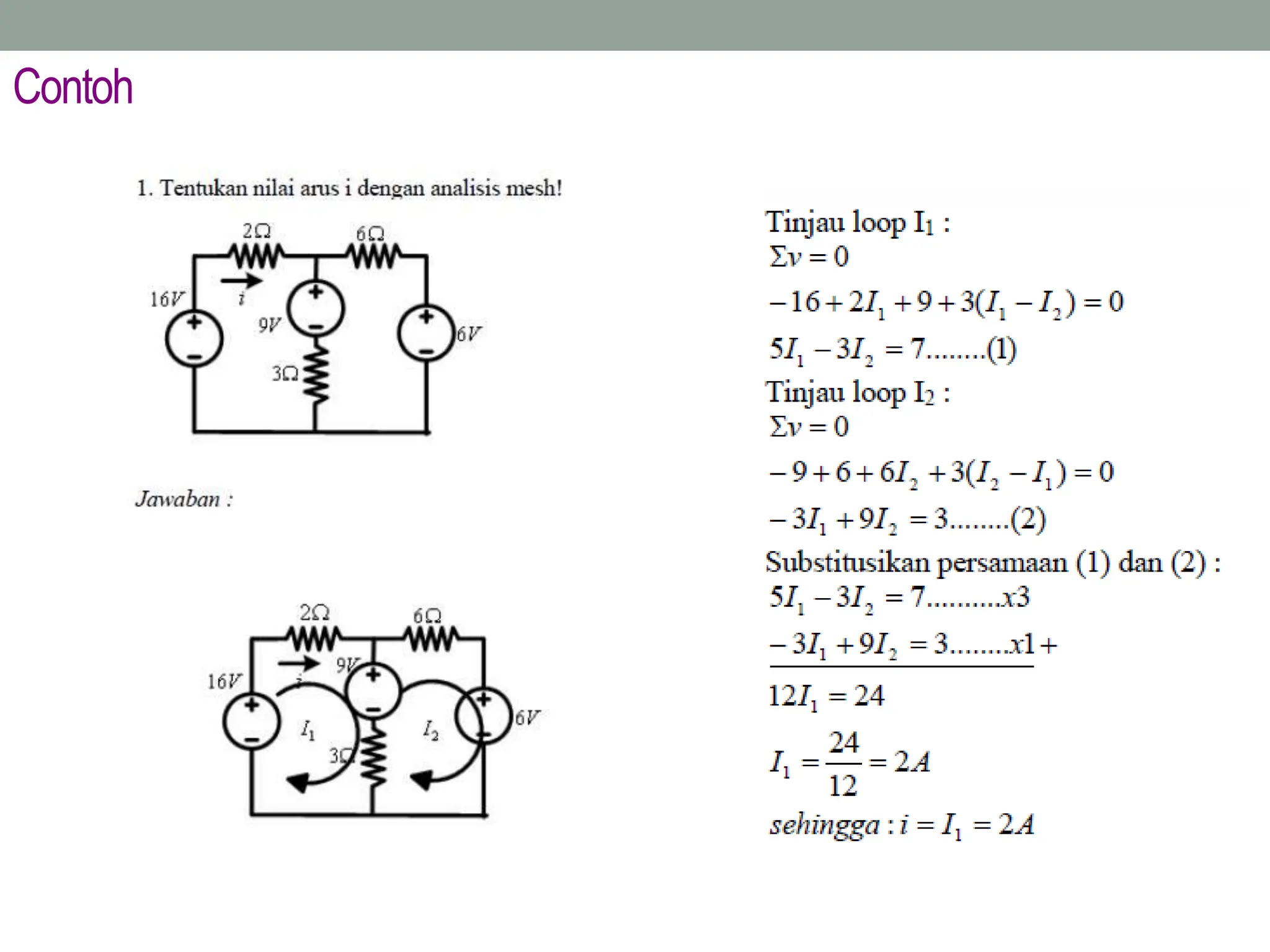 Analisis Rangkaian Node dan contoh contoh soal | PPT