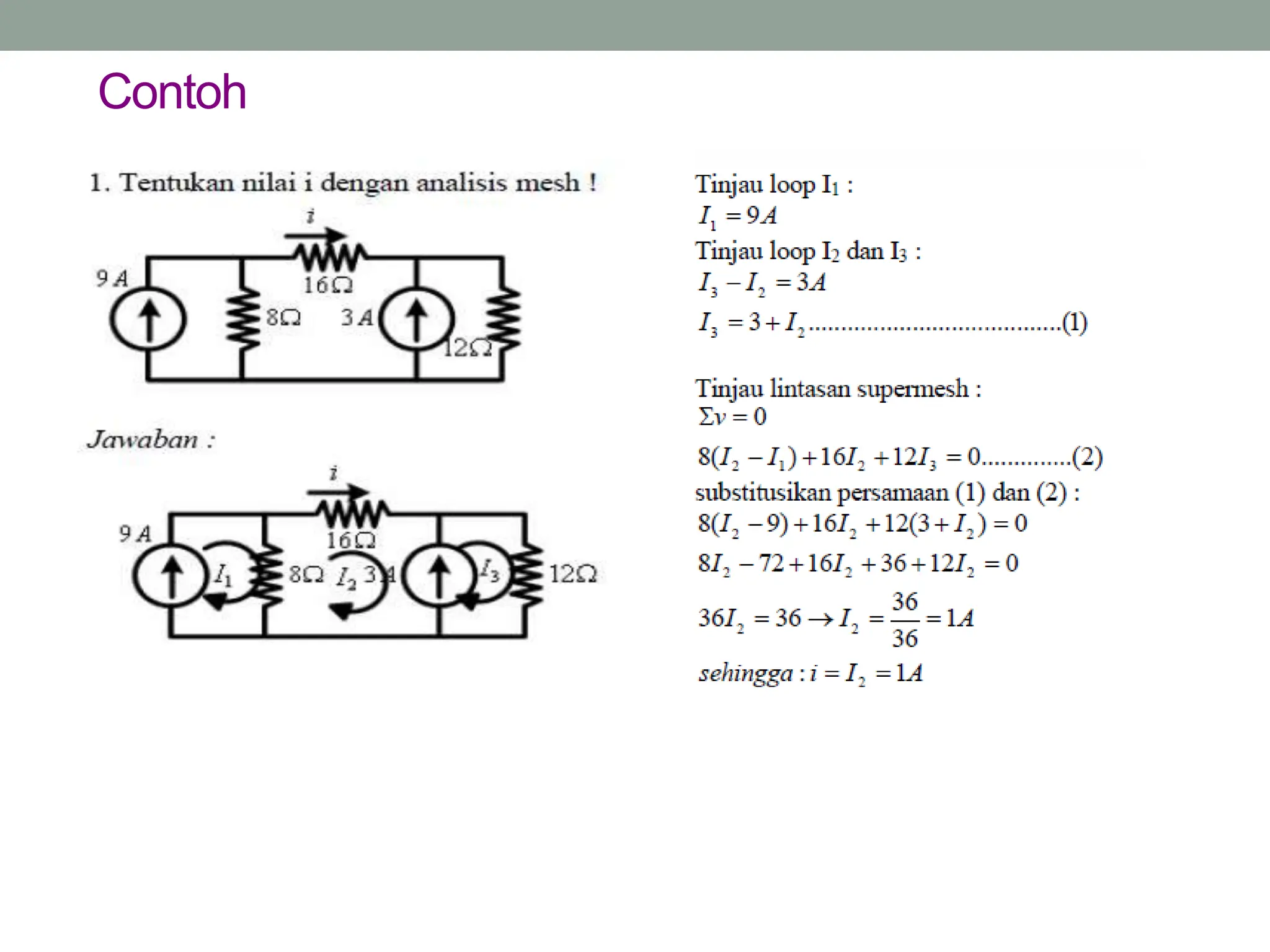 Analisis Rangkaian Node dan contoh contoh soal | PPT
