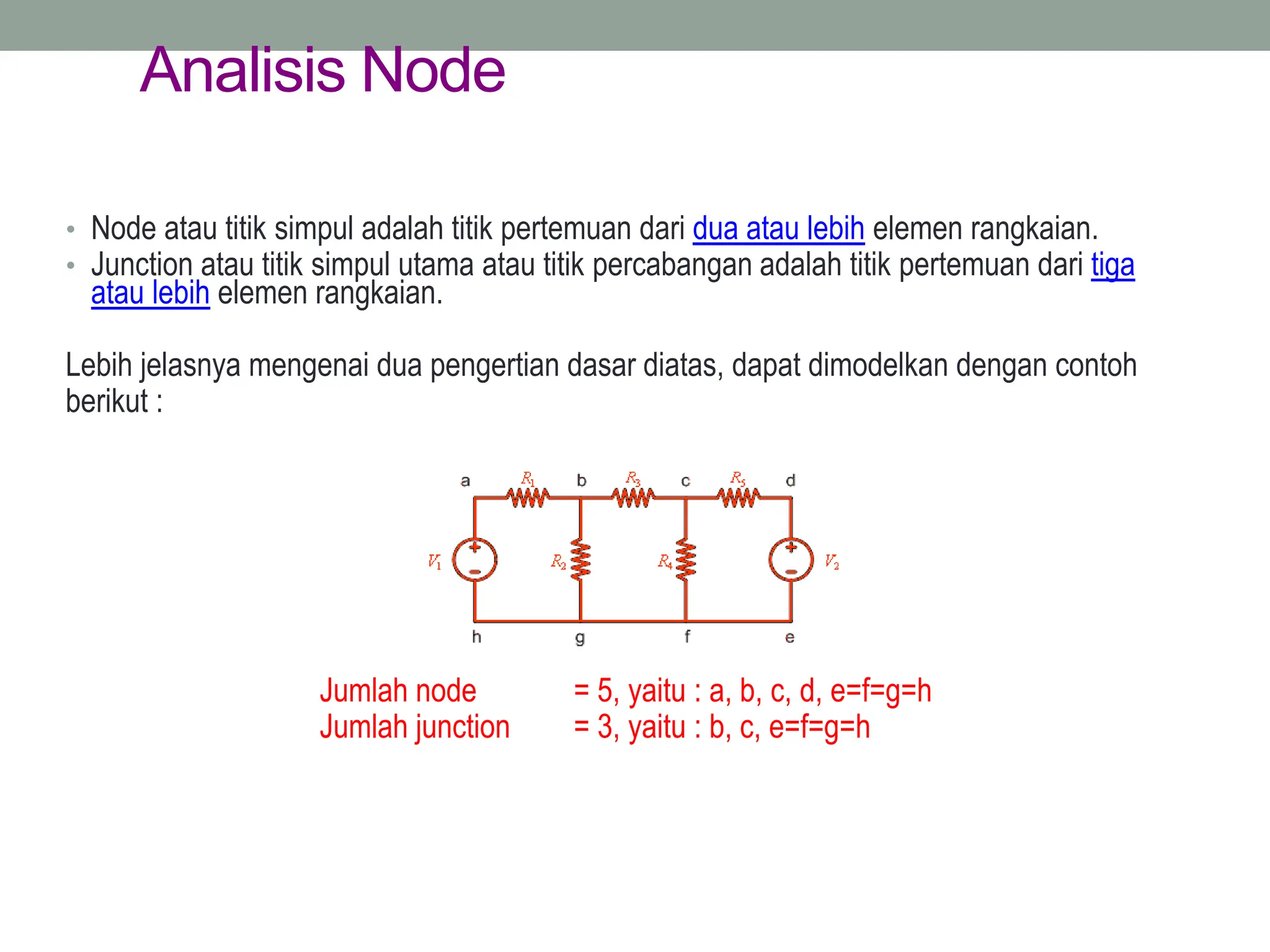 Analisis Rangkaian Node dan contoh contoh soal | PPT
