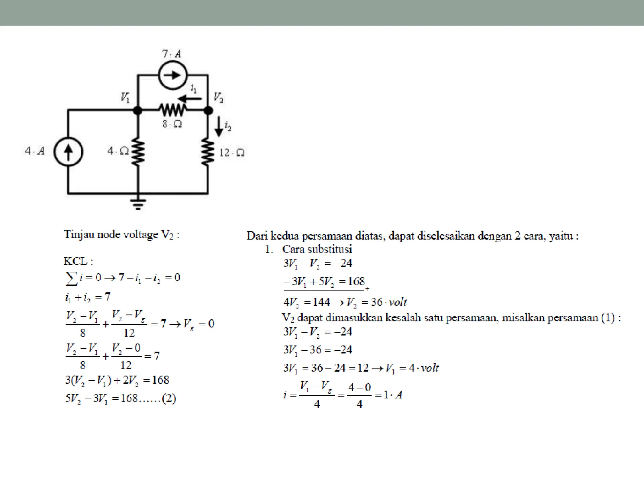 Analisis Rangkaian Node dan contoh contoh soal | PPT