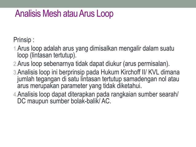 Analisis Rangkaian Node dan contoh contoh soal | PPT