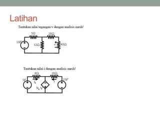 Analisis Rangkaian Node dan contoh contoh soal | PPT