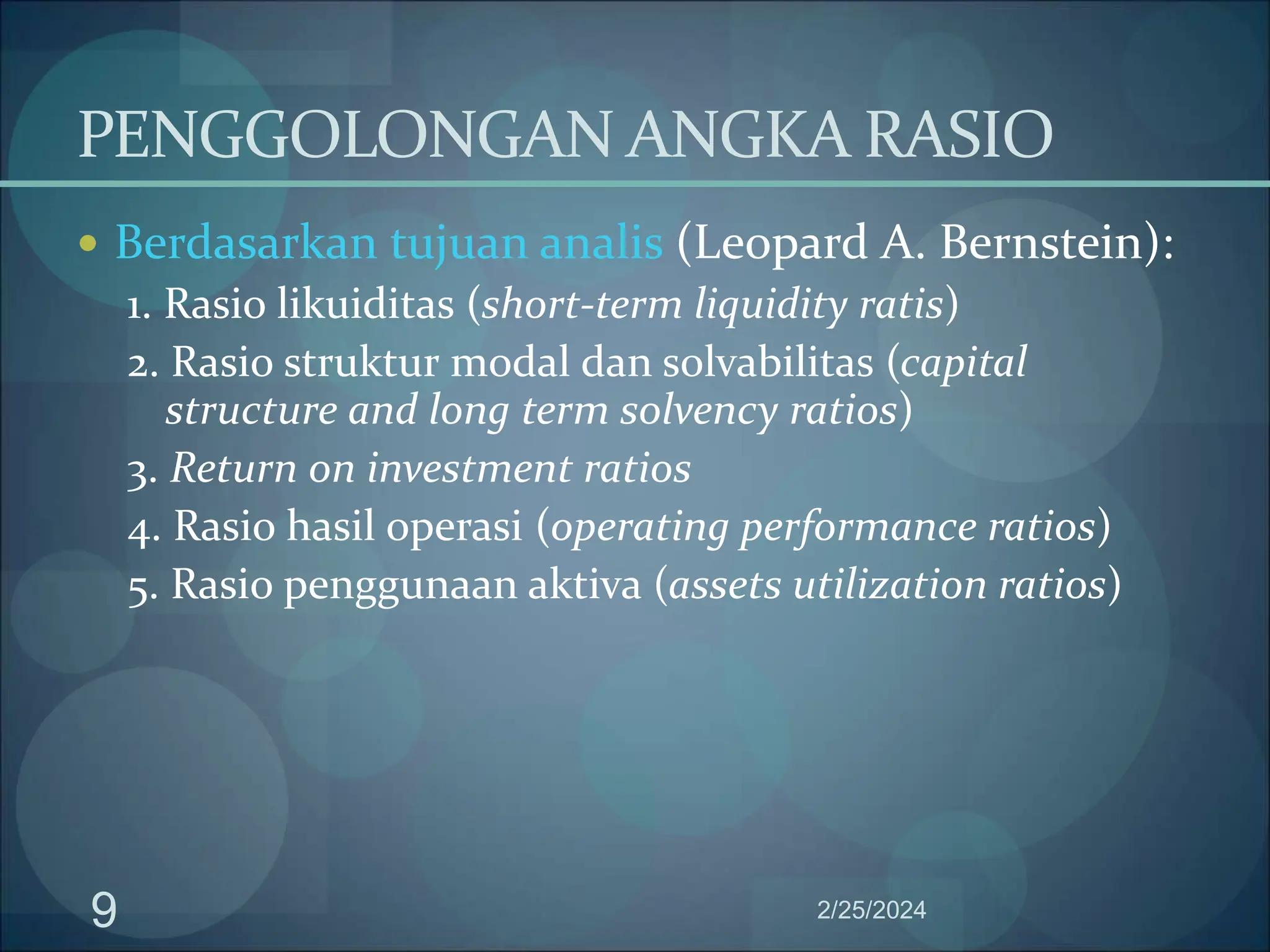 ANALISIS RASIO LAPORAN KEUANGAN-Bhn .ppt