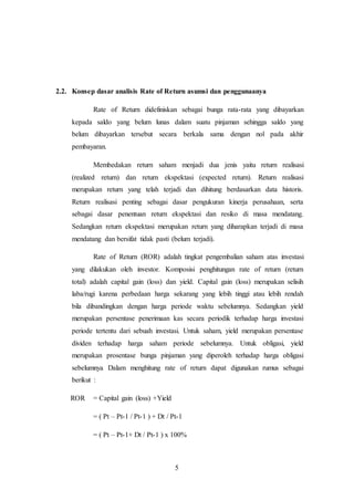 Analisis rate of return | DOCX