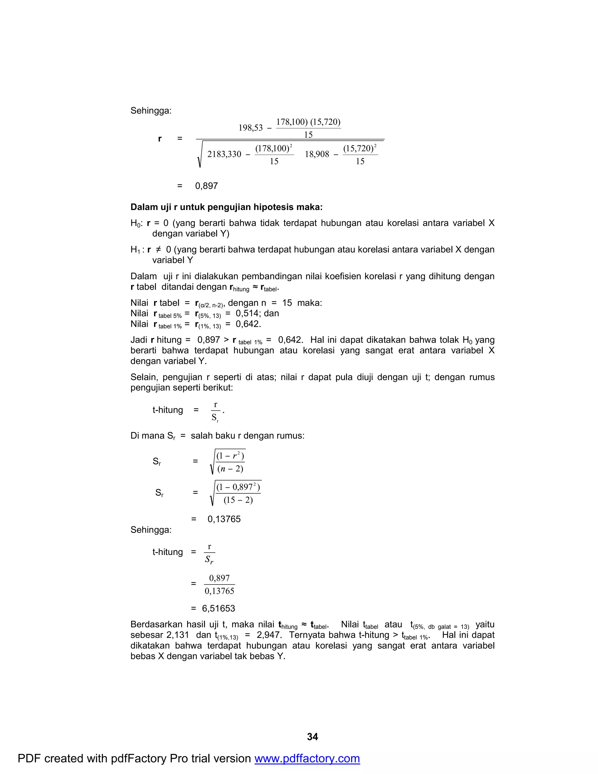 Analisis regresi. | PDF