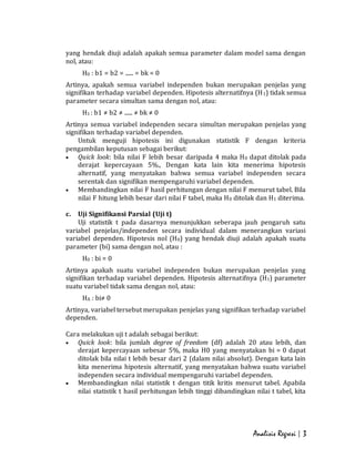 Analisis regresi | DOCX
