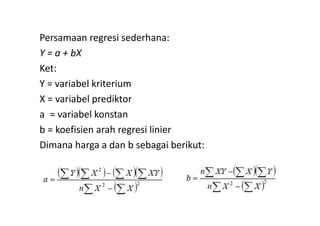 Analisis regresi dan korelasi materi kelas 11 | PDF