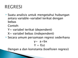Analisis regresi dan korelasi | PPT