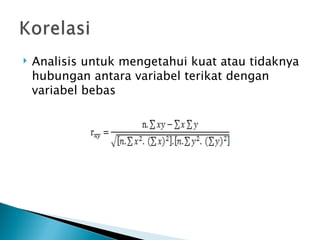 Analisis regresi dan korelasi | PPT