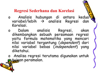 Analisis regresi dan korelasi | PPT