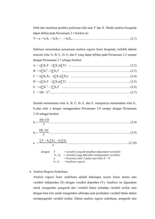 Analisis regresi dan korelasi | PDF