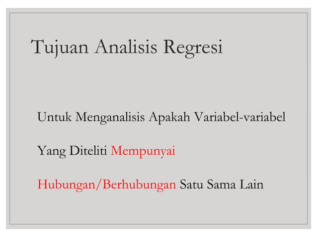 Analisis regresi korelasi sederhana | PPT
