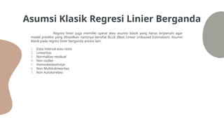 ANALISIS REGRESI LINEAR BERGANDA dan UJI ASUMSI KLASIK (1).pptx