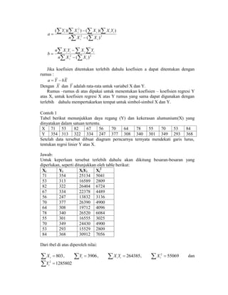 Analisis regresi(materi klh) | PDF