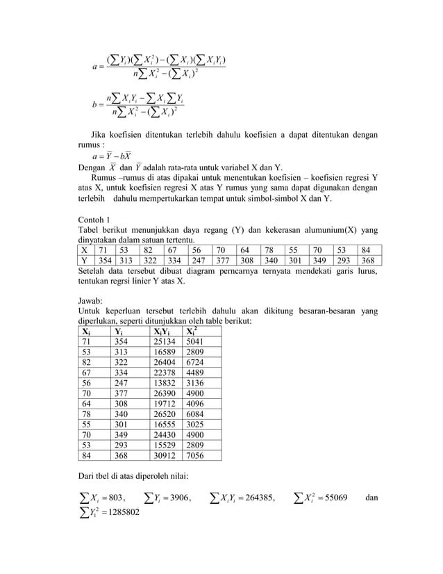 Analisis regresi(materi klh) | PDF