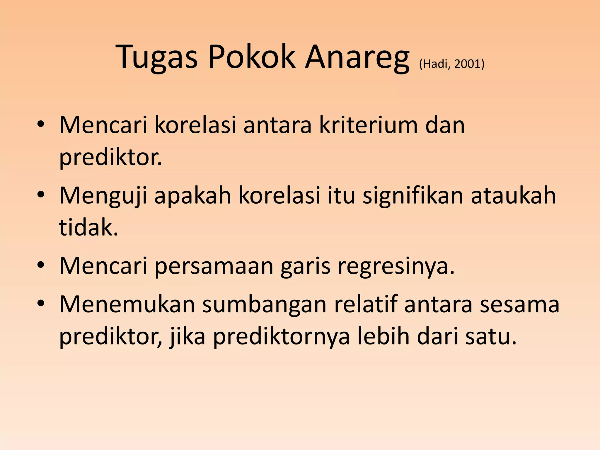 Analisis regresi sederhana ganda | PPTX