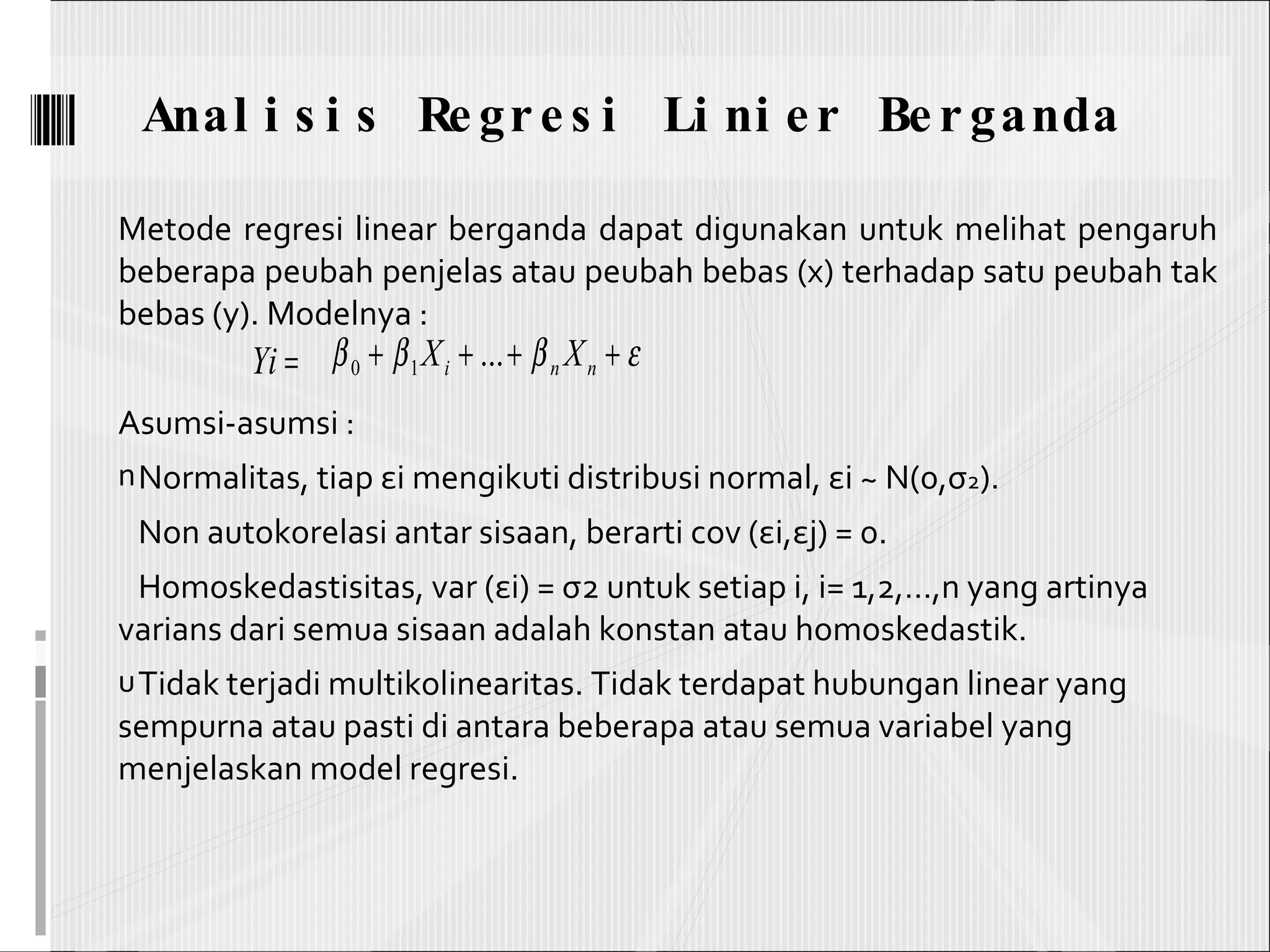 Analisis Regresi Upload | PPT