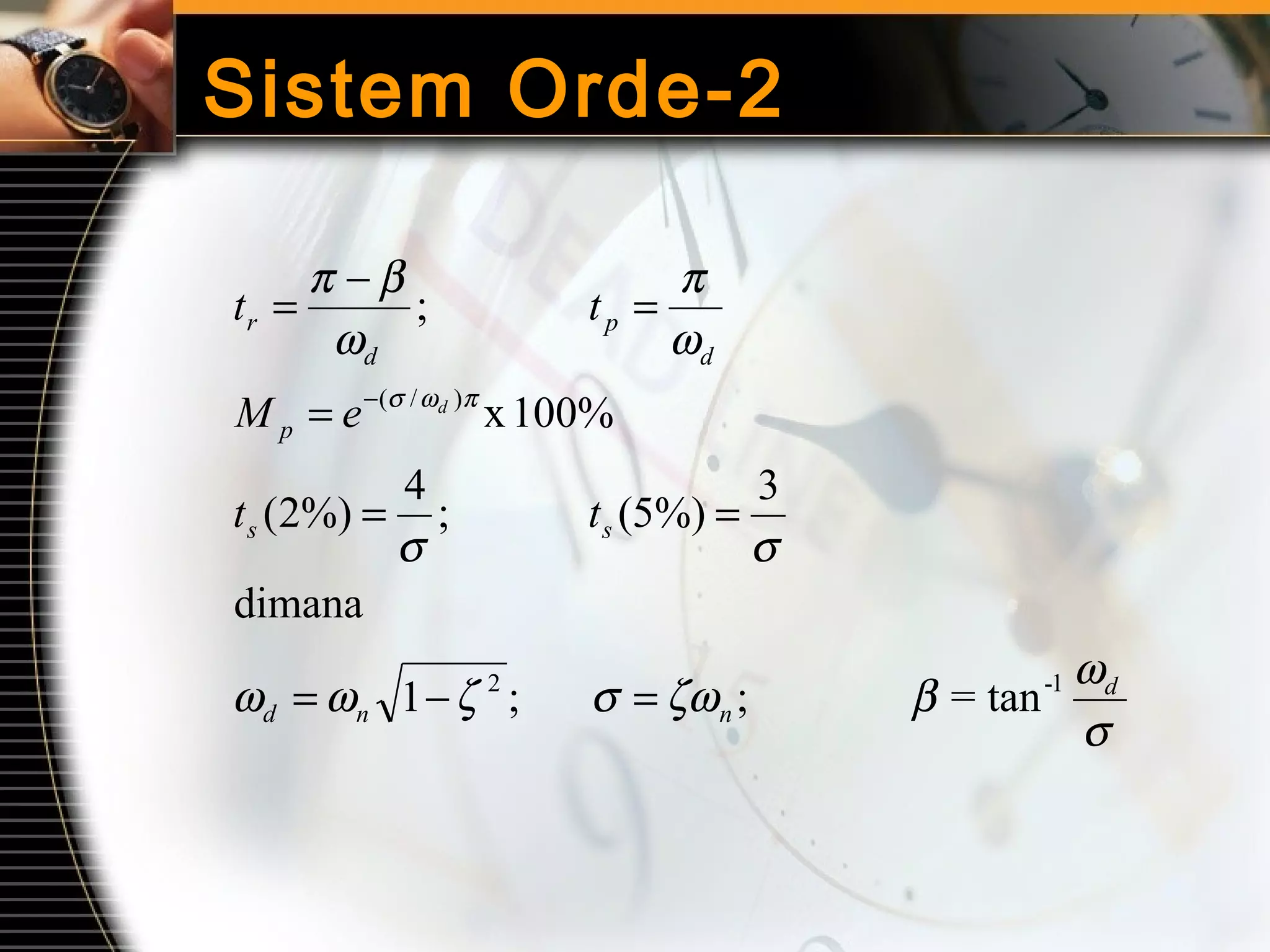 Analisis respon transien orde2 | PPT