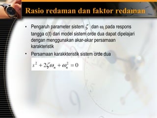 Analisis respon transien orde2 | PPT