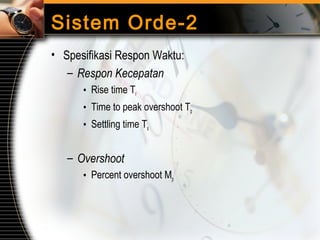 Analisis respon transien orde2 | PPT