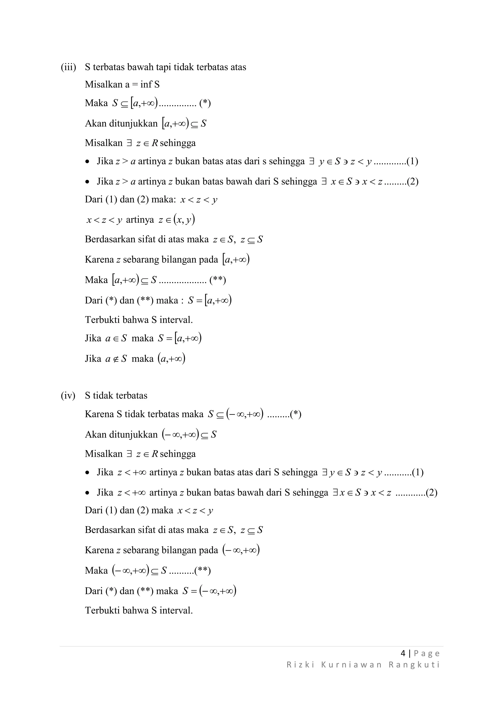 Analisis riil (interval dan desimal) | PDF