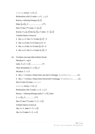 Analisis riil (interval dan desimal) | PDF