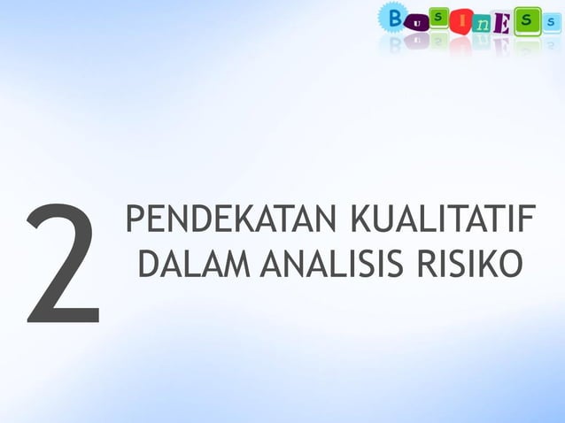 Analisis risiko kualitatif | PDF