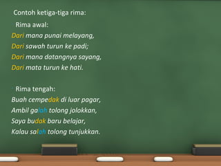 Analisis bentuk sajak | PPT