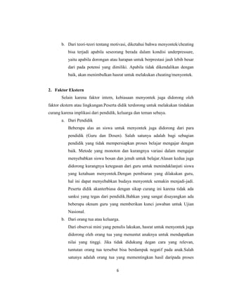 BUDAYA MENYONTEK PADA PELAJAR DAN SOLUSI UNTUK MENGATASINYA | PDF