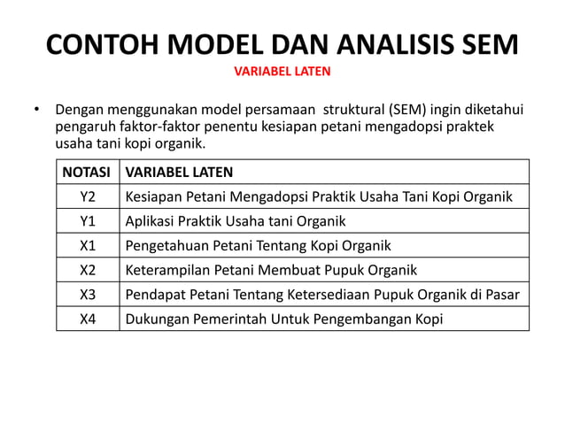 Analisis Structural Equation Modelling | PPTX