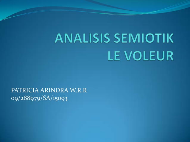 Analisis semiotik | PPTX