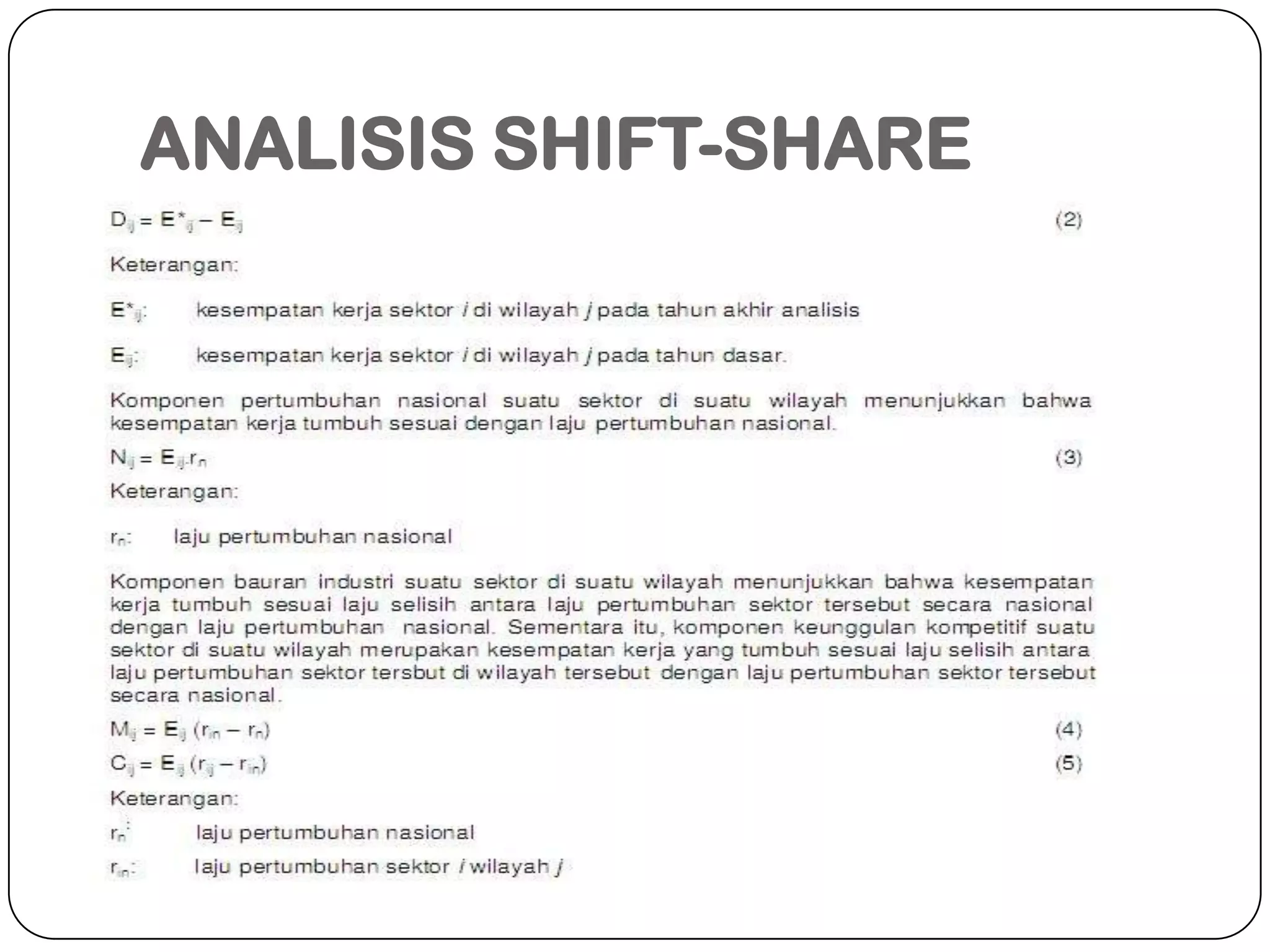 Analisis shift share epp | PPTX